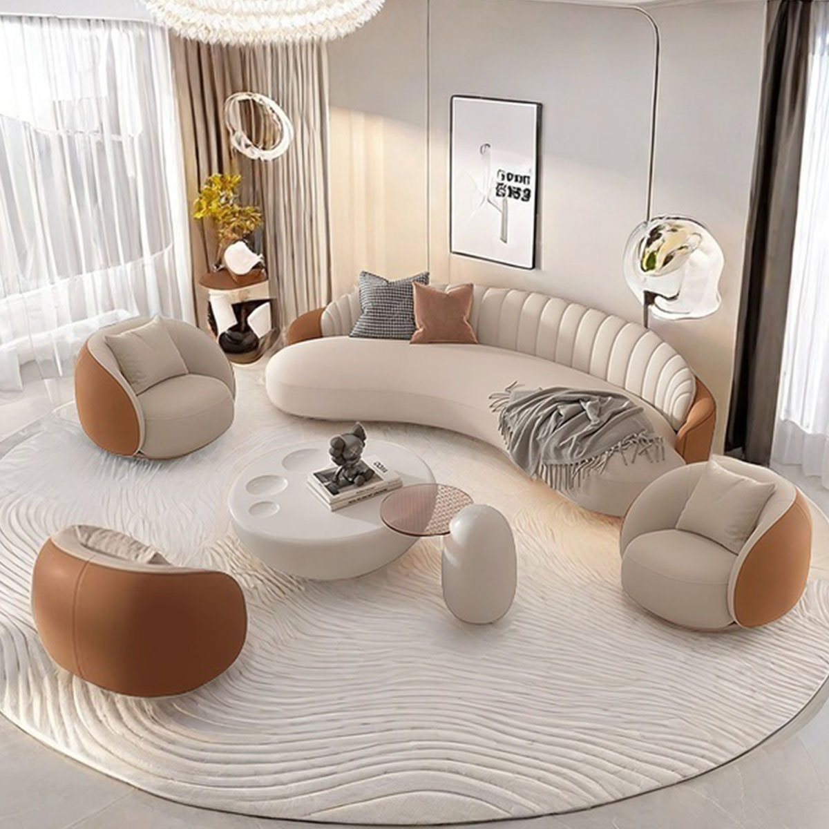 KANGLY Simple living room beauty salon lounge sofa set - Wayfair Canada