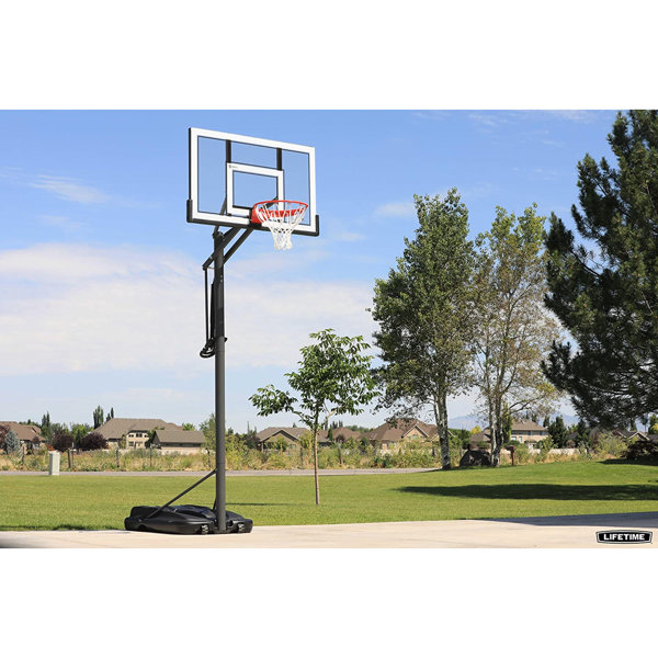 Lifetime Adjustable Height Foldable Metal Portable Full-Size Basketball ...