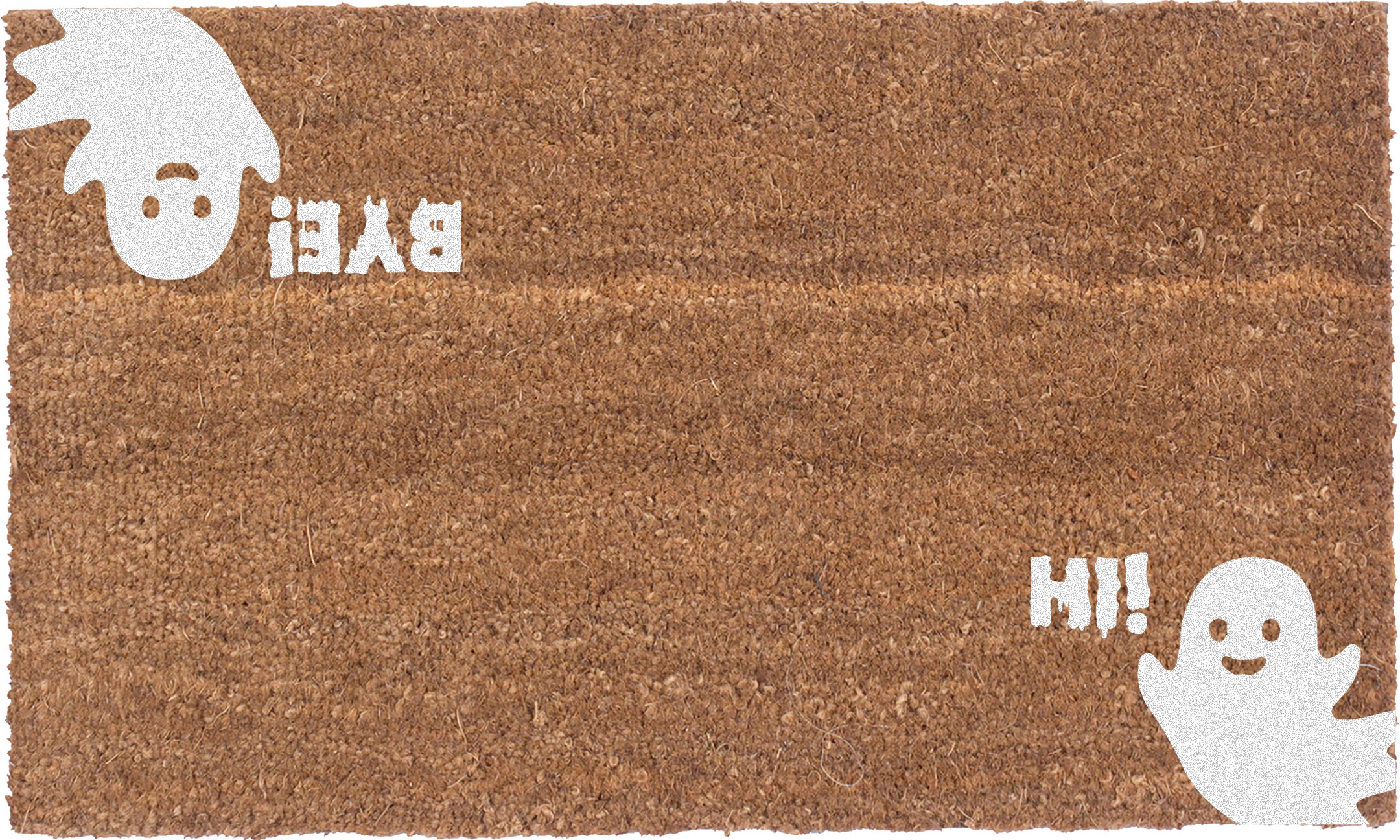 The Holiday Aisle® Djuanna Hi Bye Ghost 22" x 36" Outdoor Door Mat ...