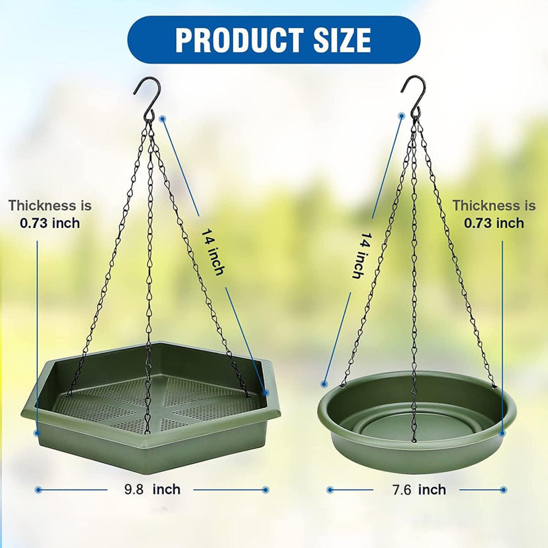 Arlmont & Co. Tamur Polypropylene Hanging Birdbath | Wayfair