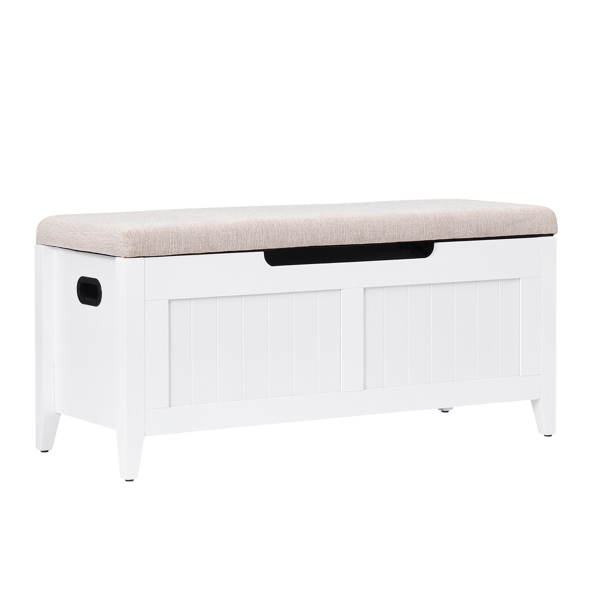 Winston Porter Storage Bench – Wooden Toy Chest With Seating And 2 ...