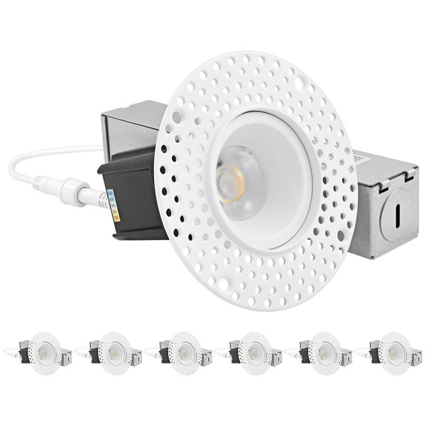 Luxrite 1'' Dimmable Air-Tight IC Rated LED Canless Recessed Lighting ...