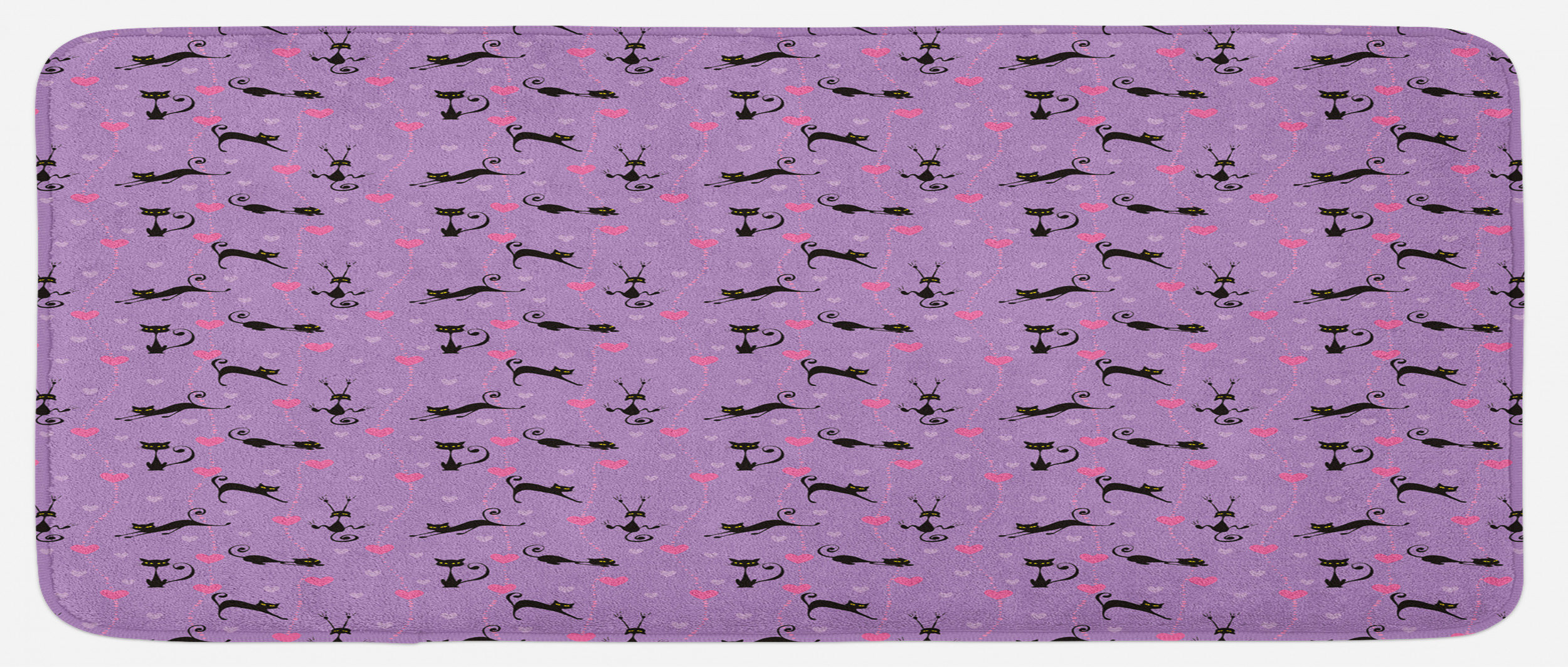 East Urban Home Little Kittens Pattern With Heart Caricature Funny Cat ...