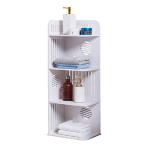 Ebern Designs Mckenzzy 4-Tier Corner Storage Shelf Organizer for ...