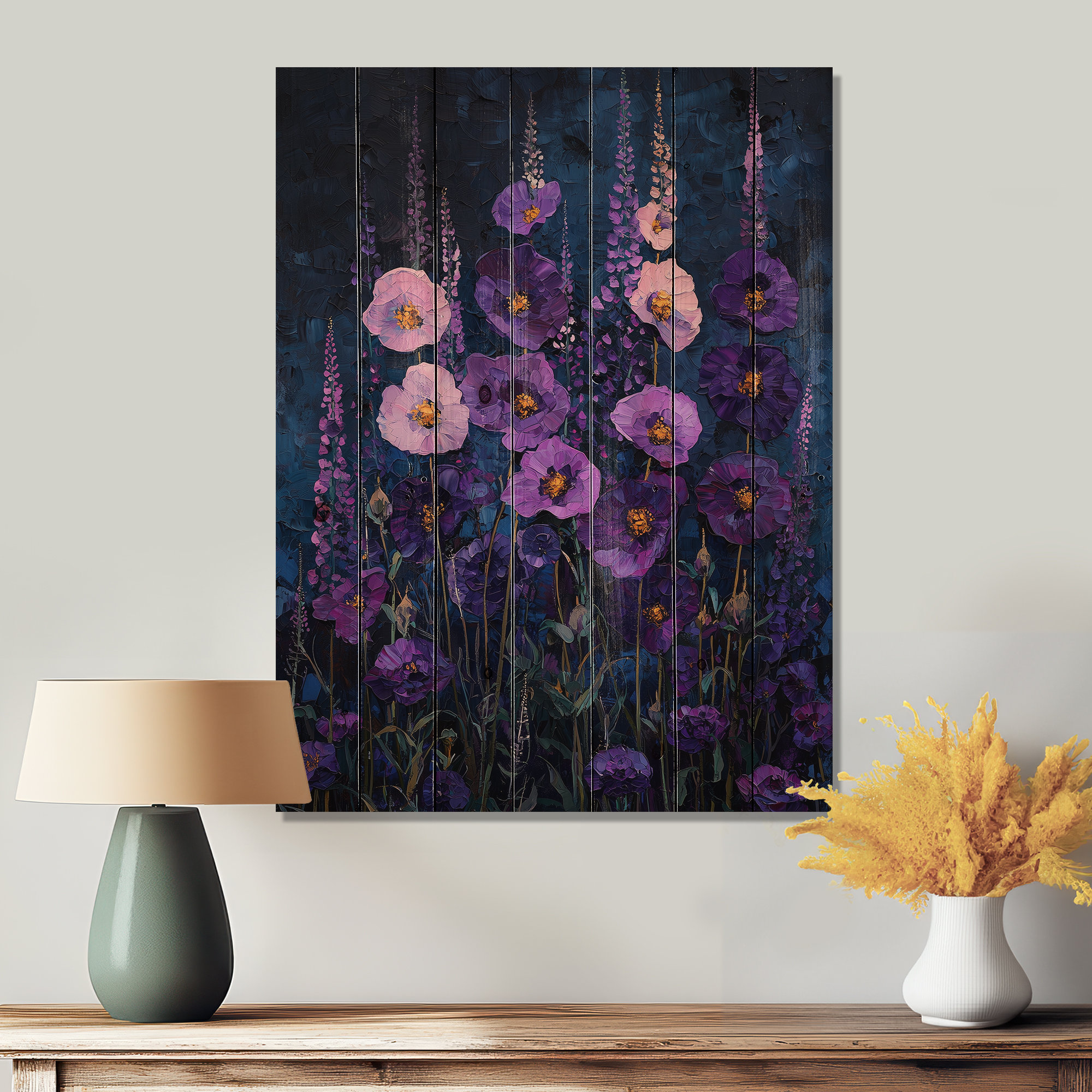 Ophelia & Co. Wildflower Purple Midnight Bloom I - Wildflowers Wood ...