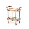 Viski Kitchen and Bar Cart with Wheels and Mirror Shelves, Kitchen and ...