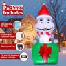 The Holiday Aisle® Christmas Inflatables 6.8 Ft Christmas Hippo ...