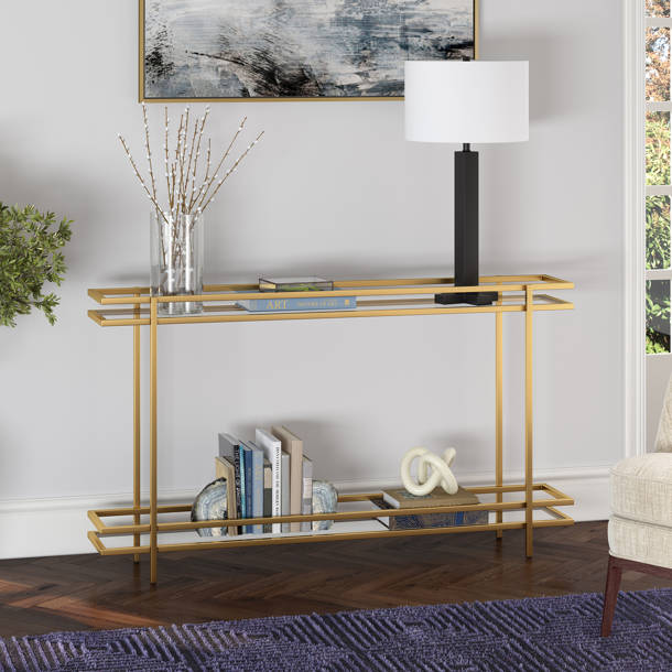 Joss & Main Tulane 50'' Solid Wood Top Console Table | Wayfair