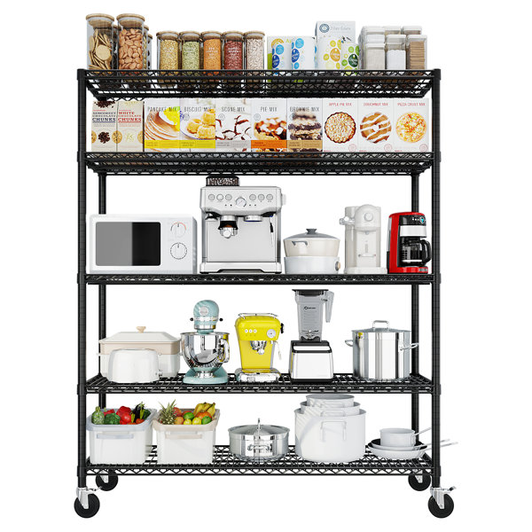 Rebrilliant Heavy Duty Storage Adjustable Metal Shelves 55.12" W Wire ...