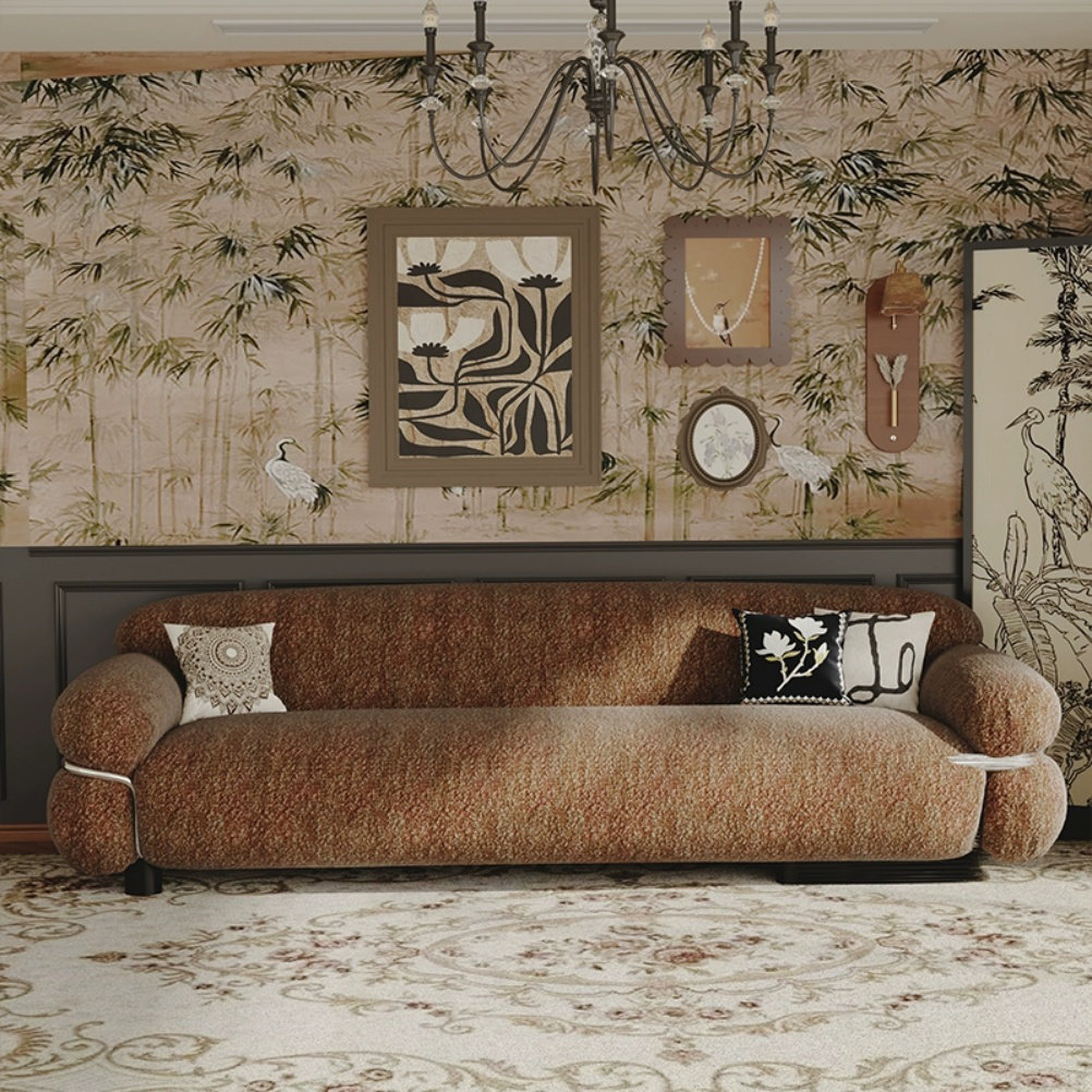 Walkoly Brown Retro Casual Sofa | Wayfair