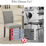Winston Porter Upholstered Dining Chairs, Fabric Room Chair With ...