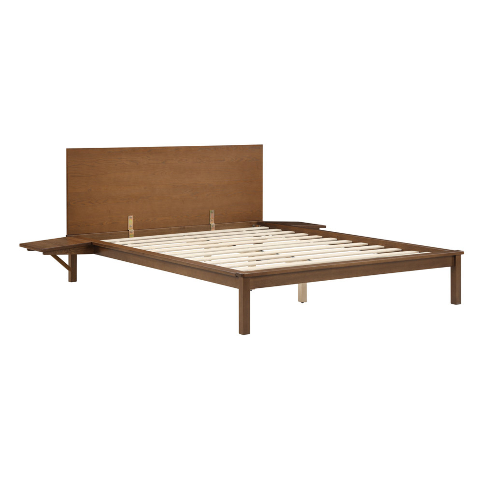 Classic Brands Northfield Wood Platform Bed With Side Table Trays | Wayfair