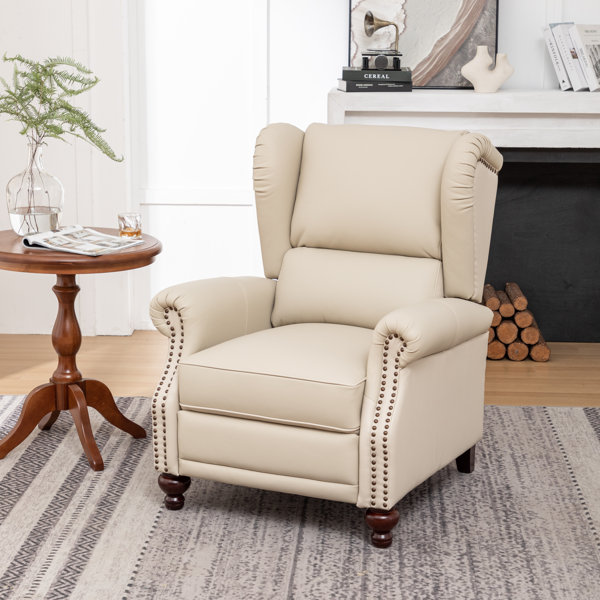 Lark Manor Aimee-Lea 31'' Wide Genuine Leather Recliner & Reviews | Wayfair