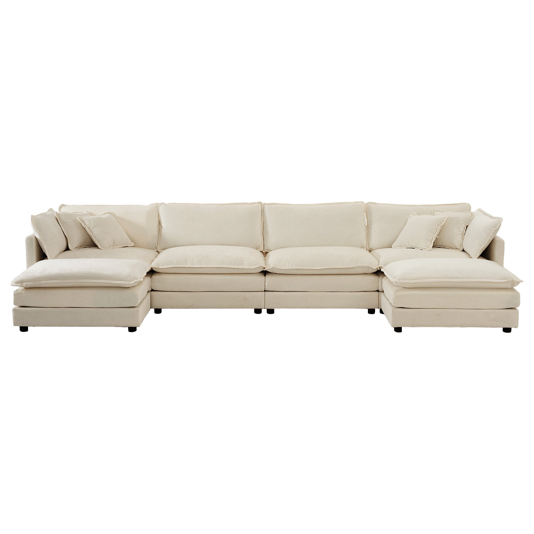 Hokku Designs Modular U-shape With High Comfort Level And Chenille ...
