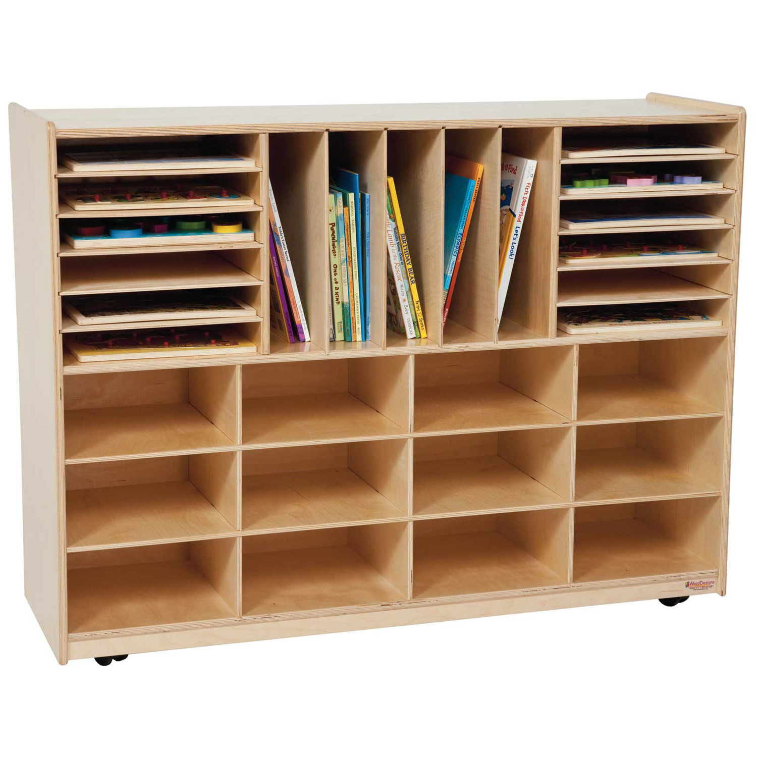 Wood Designs 29 Compartment Cubby with Casters | Wayfair