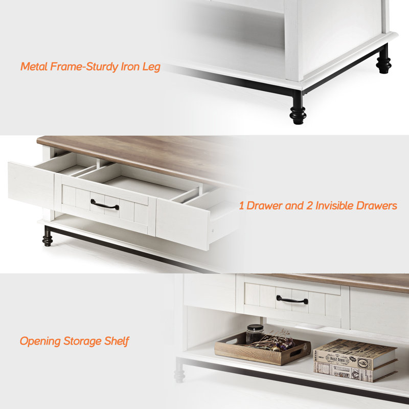 Canora Grey Edme 4 Legs Coffee Table with Storage | Wayfair