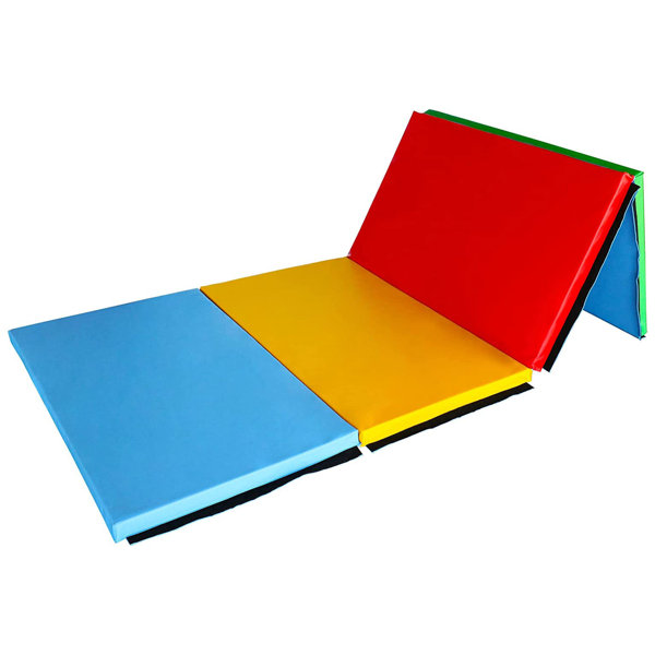 BalanceFrom Fitness 120 x 48" Folding Gymnastics Exercise Mat, Multi (2 ...