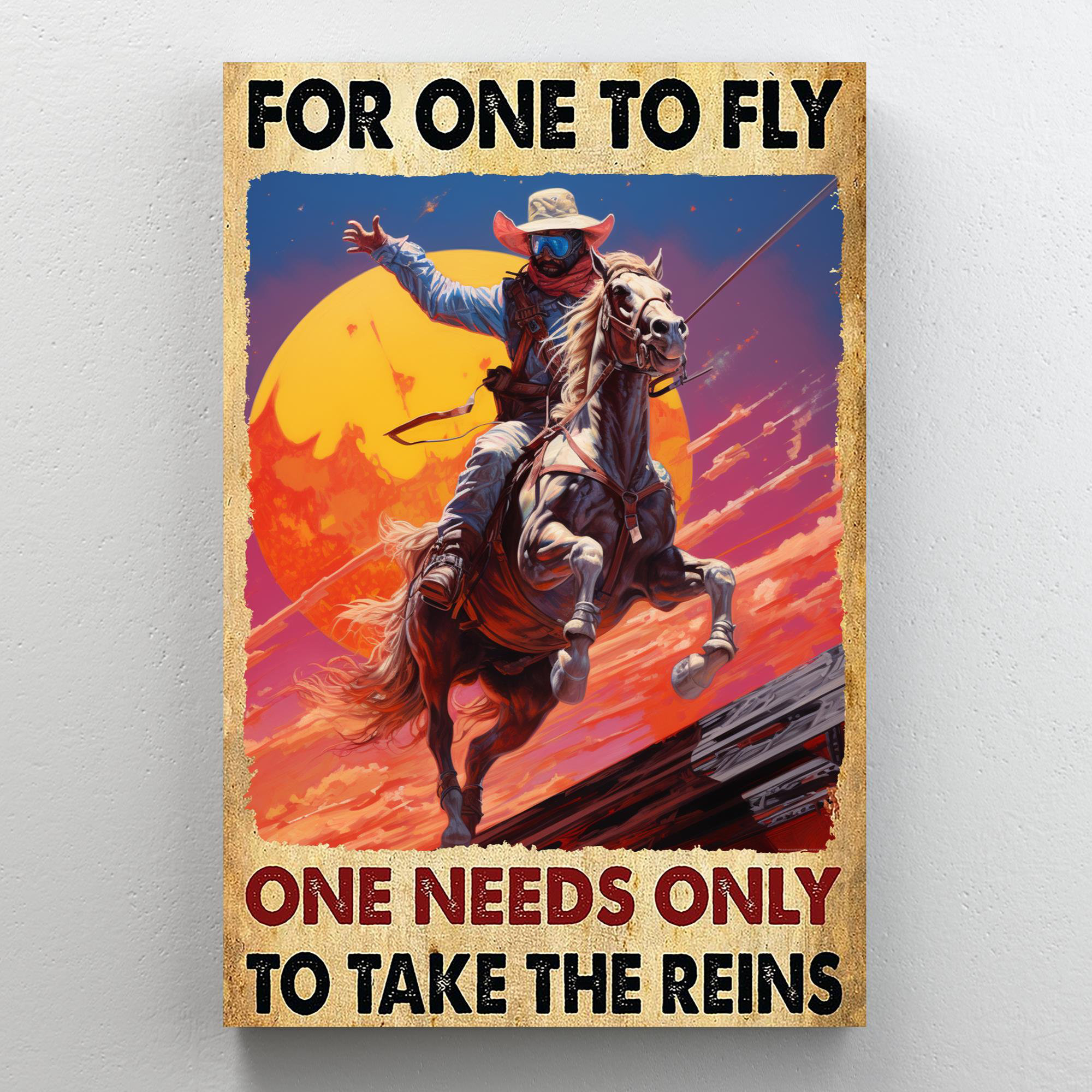 Trinx Take The Reins - 1 Piece Rectangle Graphic Art Print On Wrapped ...