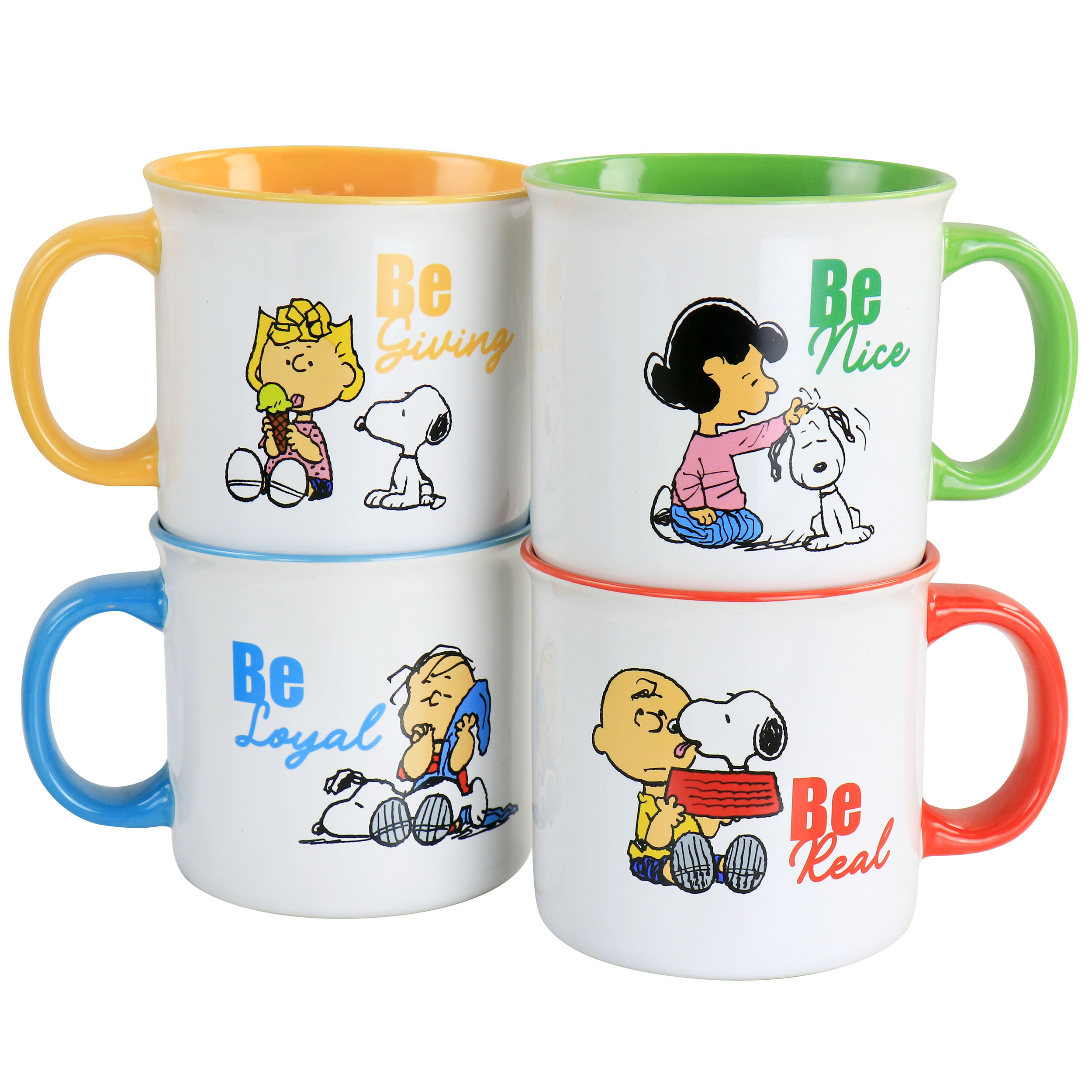 Peanuts Stoneware 4 Piece 21oz Mug Set in Assorted Designs & Reviews ...