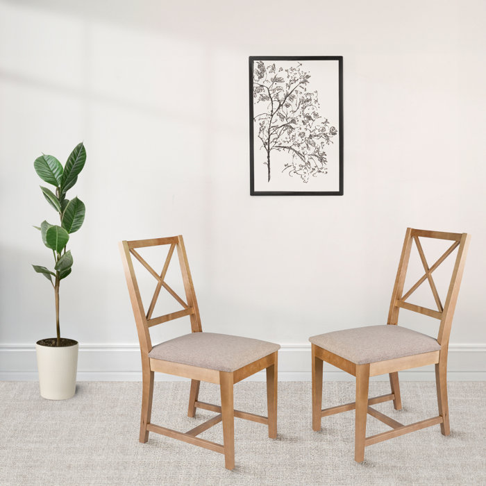 DAIVA casa Fabric Cross Back Side Chair | Wayfair