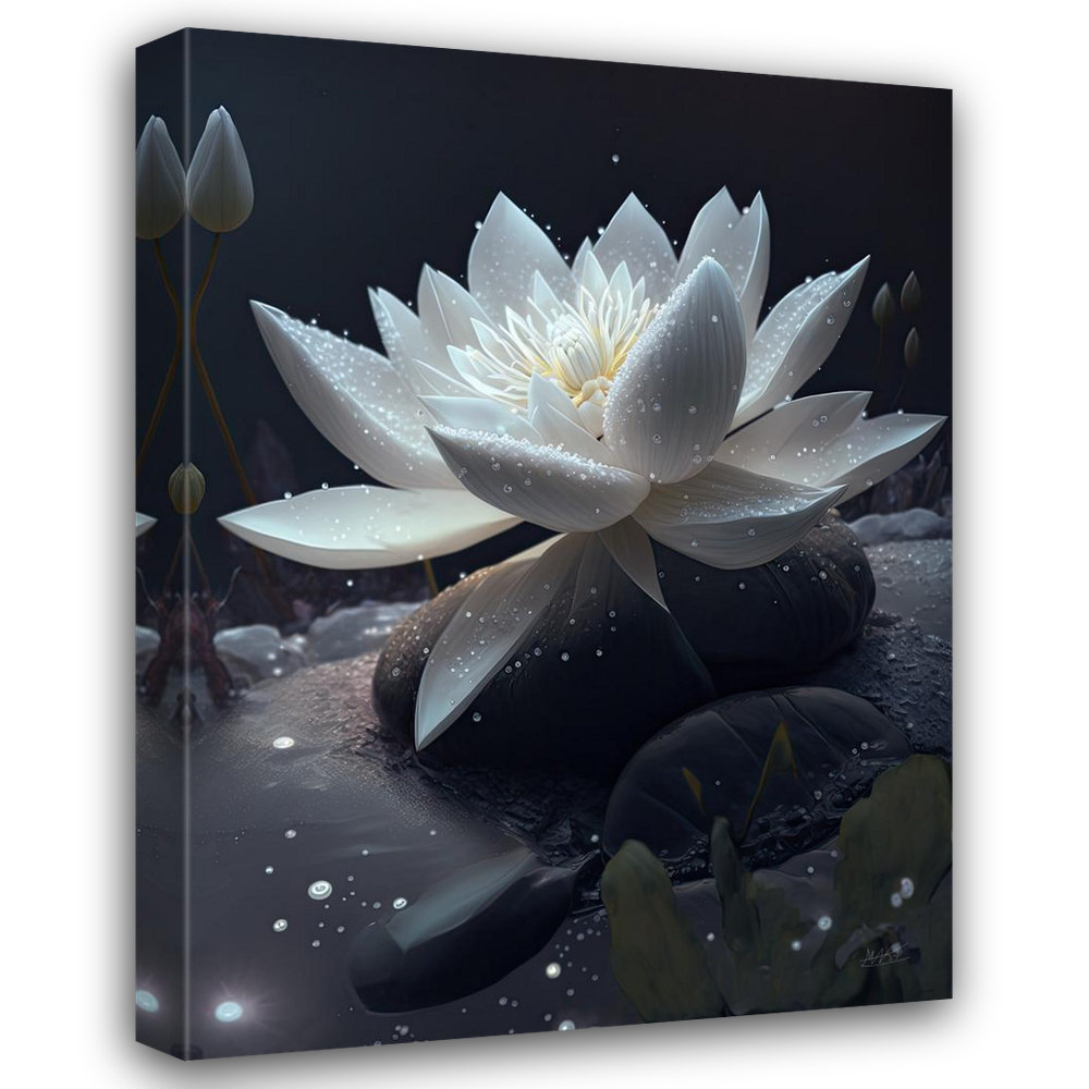 Red Barrel Studio® Bloom of the Lotus IV - Unframed Print on Canvas ...