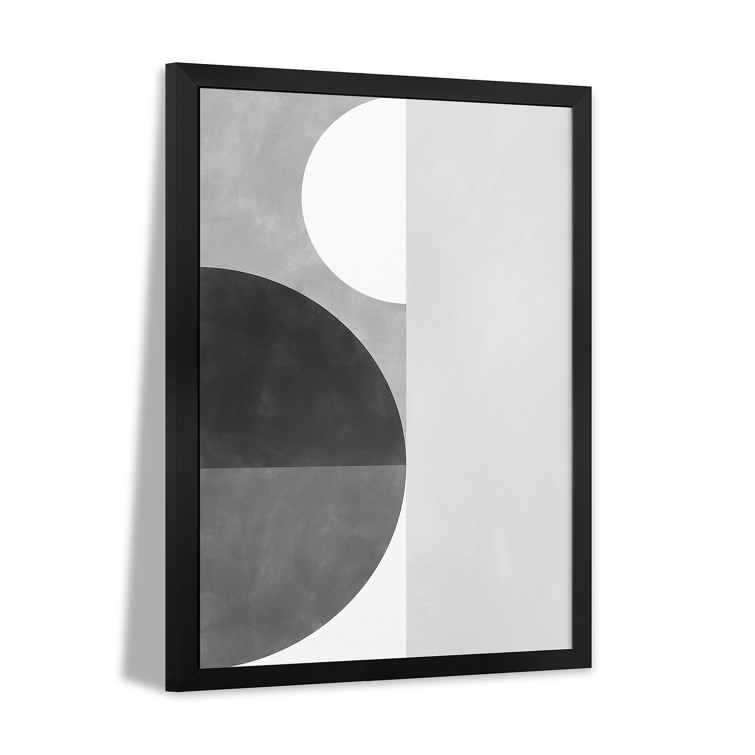 Ivy Bronx Geometric Shapes With A Monochromatic Alette - Wall Art Print ...