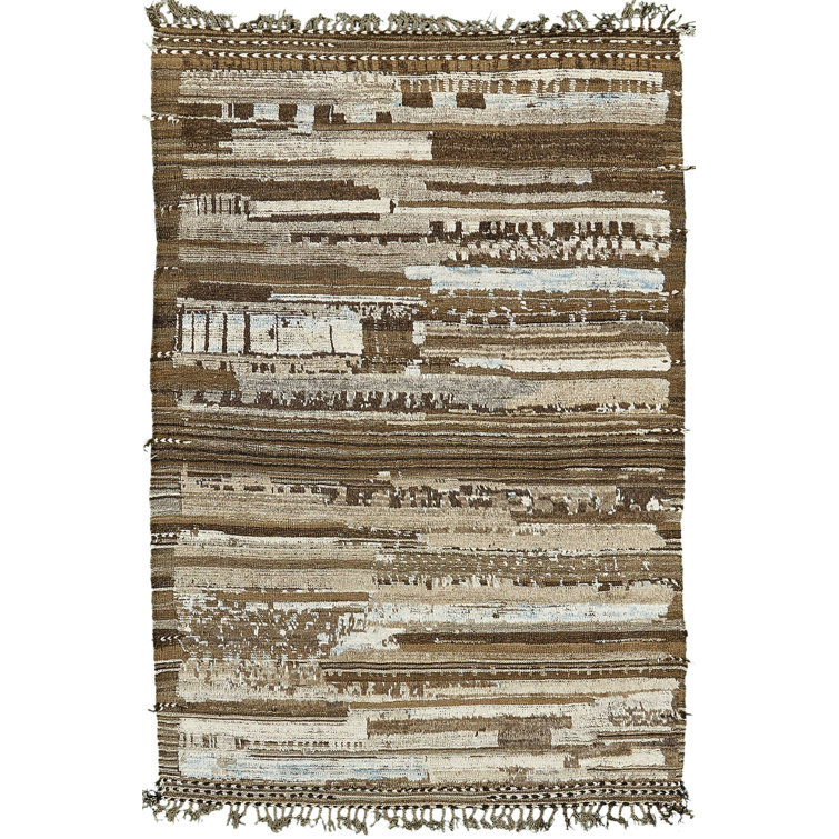 Nazmiyal Collection Brown Earth Tones Modern Distressed Rug - Wayfair ...