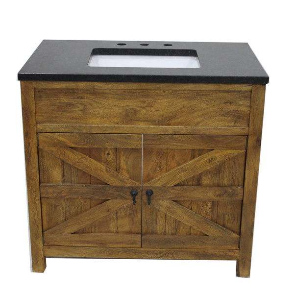 AA Warehousing 36'' Single Bathroom Vanity with Granite Top | Wayfair