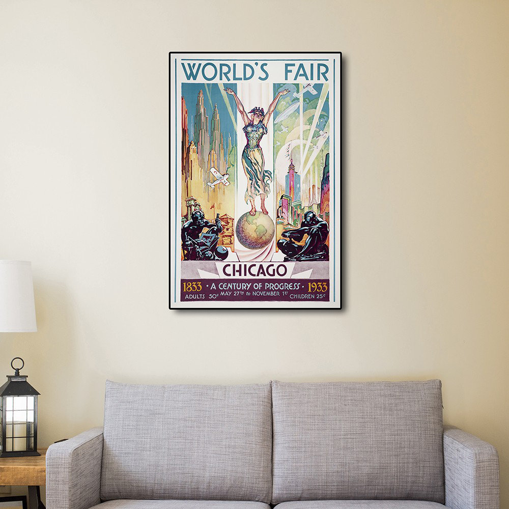 Trinx Vintage 1933 Chicago Worlds Fair Wall Art | Wayfair