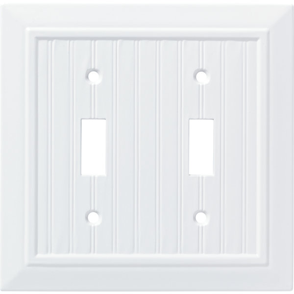 Franklin Brass Classic Beadboard 2-Gang Toggle Light Switch Wall Plate ...
