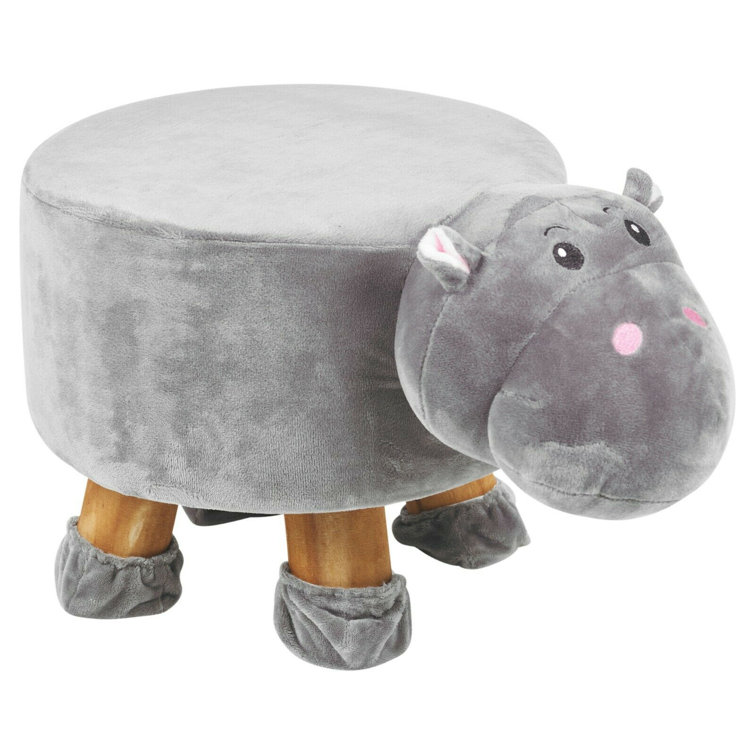 Zoomie Kids Ebbi 28cm Wide Novelty Solid Colour Footstool Ottoman ...