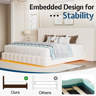 Ivy Bronx Floating Upholstered Bed Frame with Oversized Headboard and ...