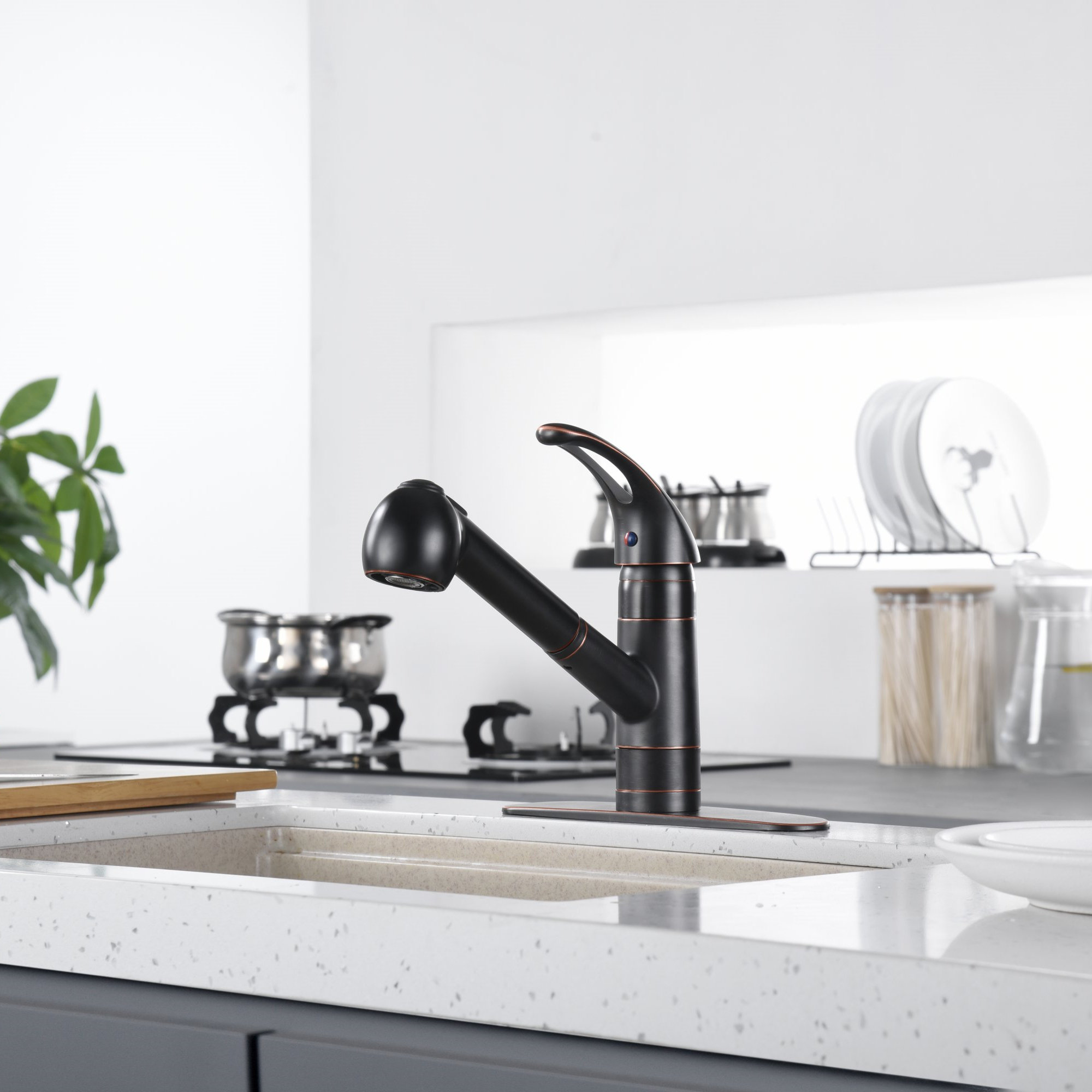 Ultra Faucets Nita Vantage Collection Single Handle Kitchen Faucet with ...