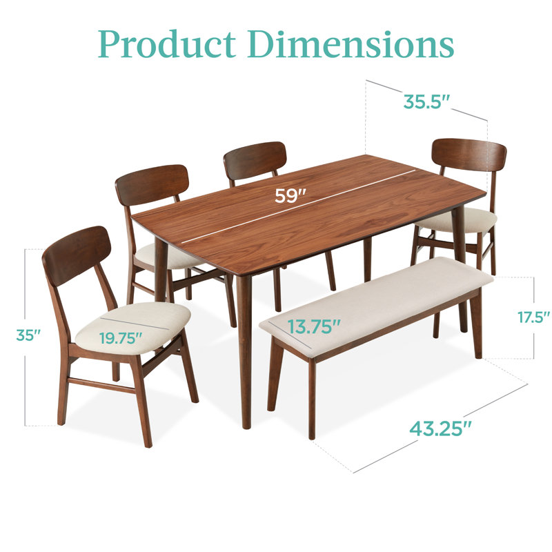 Corrigan Studio® Lindsae 6 - Person Dining Set & Reviews | Wayfair