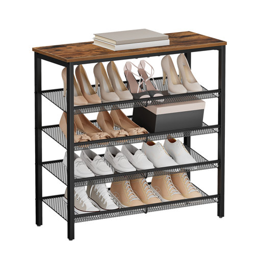 17 Stories Metal 5-Tier 20 Pairs Shoe Rack & Reviews | Wayfair