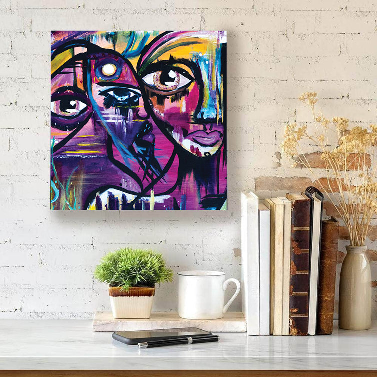 Red Barrel Studio® Art abstrait visages par l'artiste Sarah Wahl ...