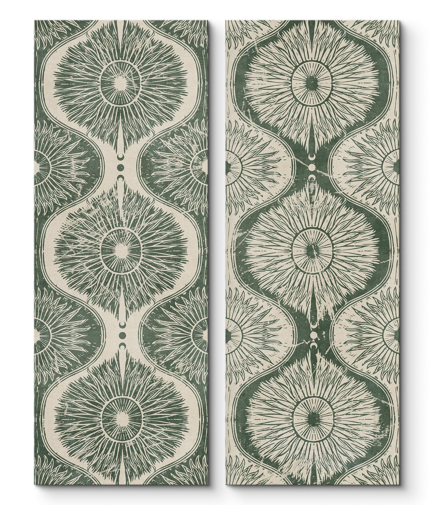 IDEA4WALL Geometric Green Plant Polygon Abstract Shapes Illustrations ...