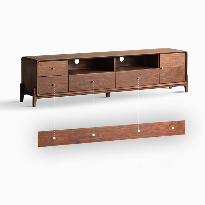 moonlight design Black walnut solid wood TV cabinet | Wayfair