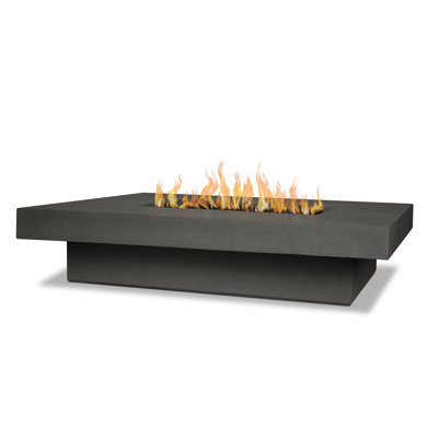 Greyleigh™ La Valle 72" Rectangle Concrete Propane Fire Pit Table ...