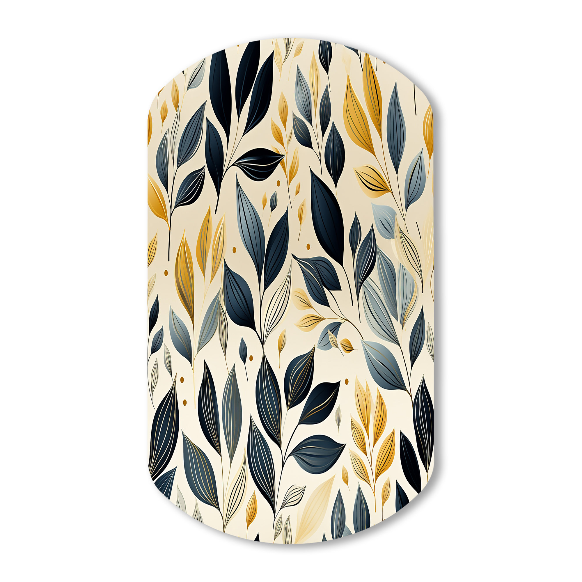 Design Art Modern Leaf Patterns VI - Plants Cylinder Shape Irregular ...