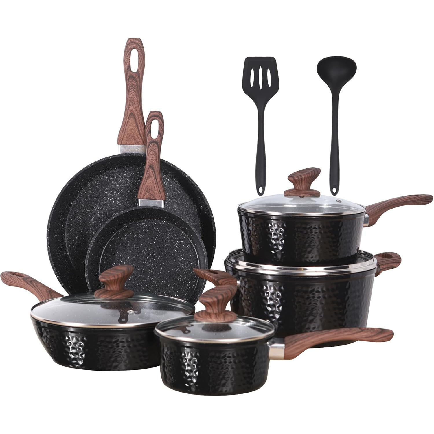 BN-LINKKL Kitchen Academy Induction Pots And Pans Set Non Stick - 12 ...