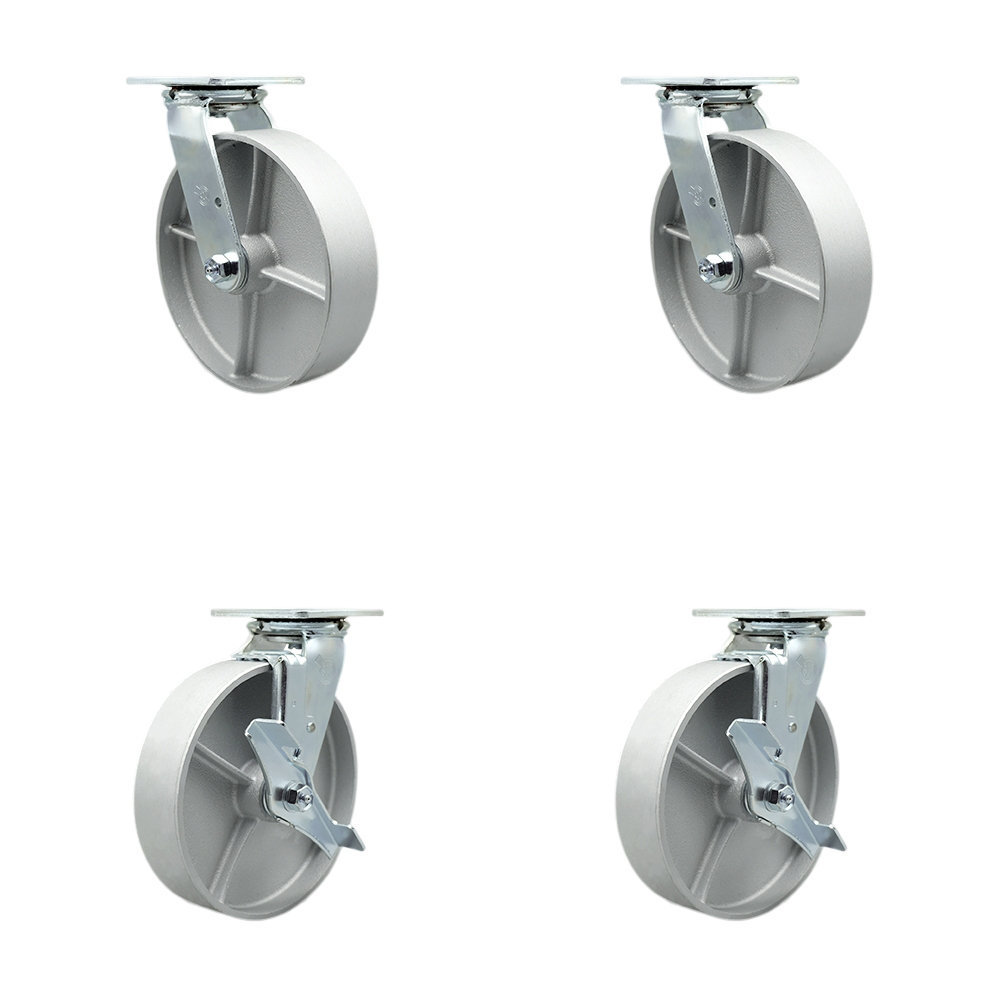 Service Caster 4 Piece Semi Steel Caster Set | Wayfair