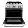 ZLINE 30 in. 4.0 cu. ft. Legacy Dual Fuel Range with 4 Burner Gas ...