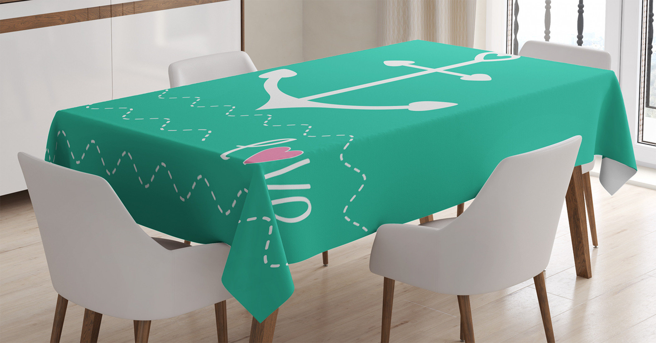 East Urban Home Anchor Heart Shapes And Wavy Lines On The Bottom Sailor ...