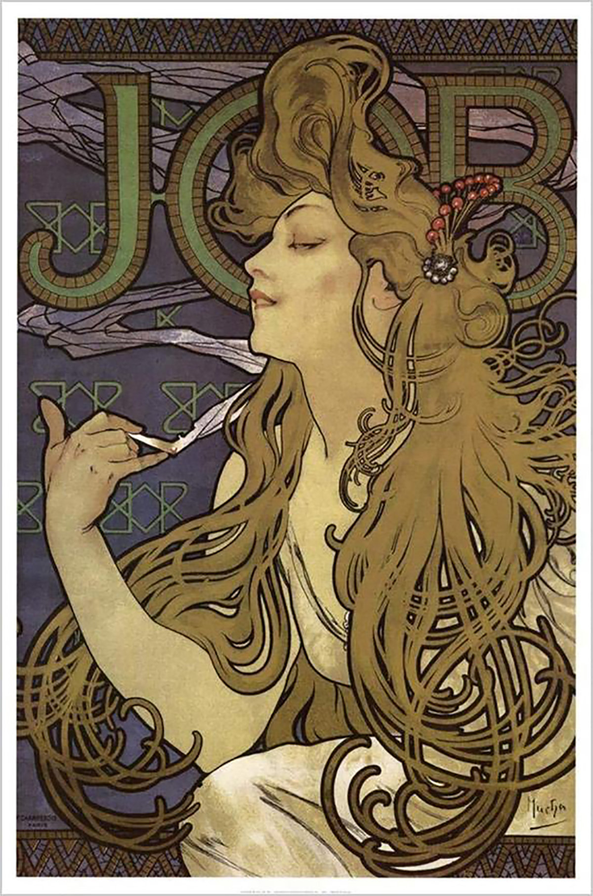 House of Hampton® Job 1897 Cigarette by Alphonse Mucha - Unframed ...
