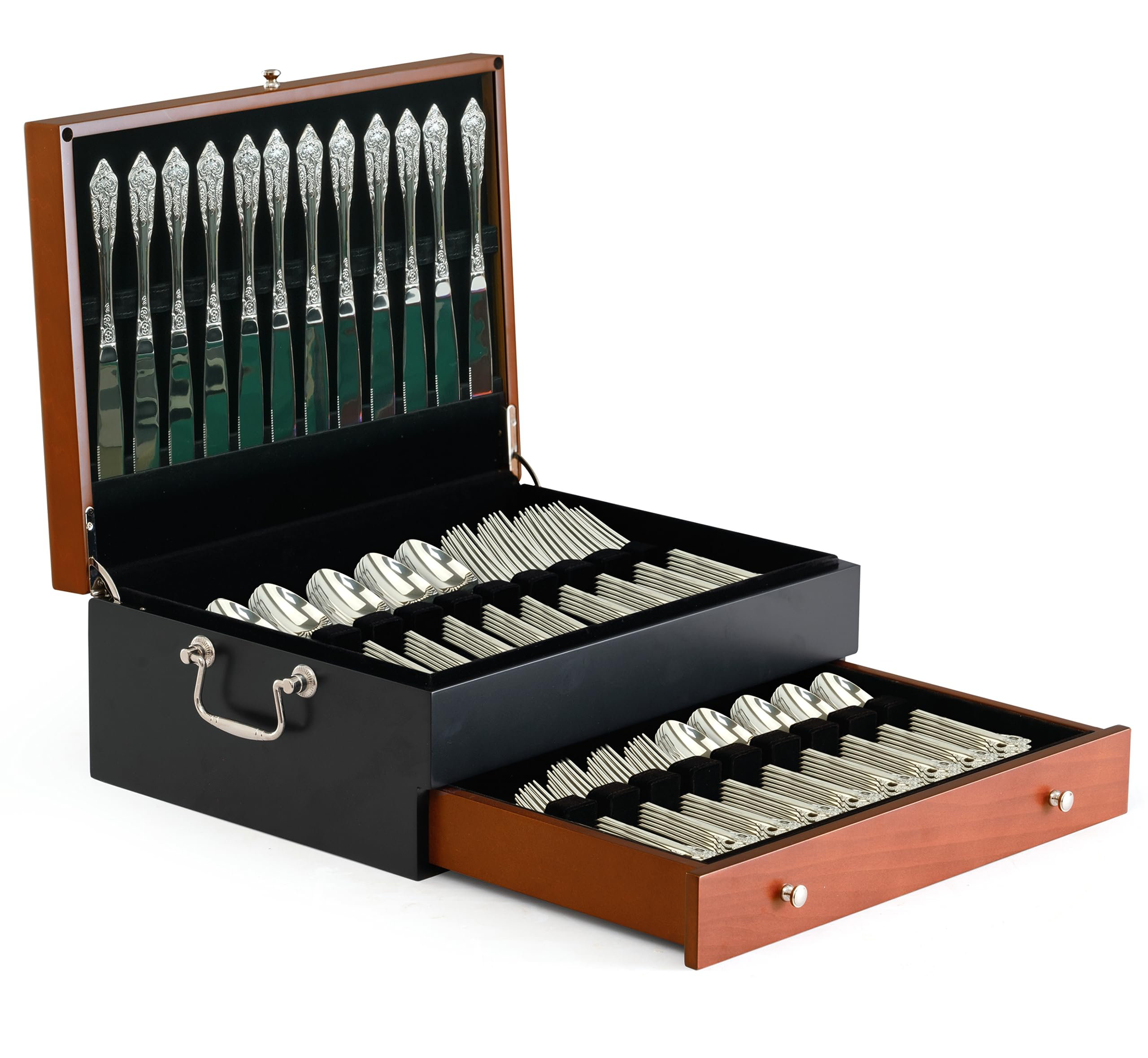 FEIYAN Silverware Storage Box Silverware Chest Case For Silver Flatware ...