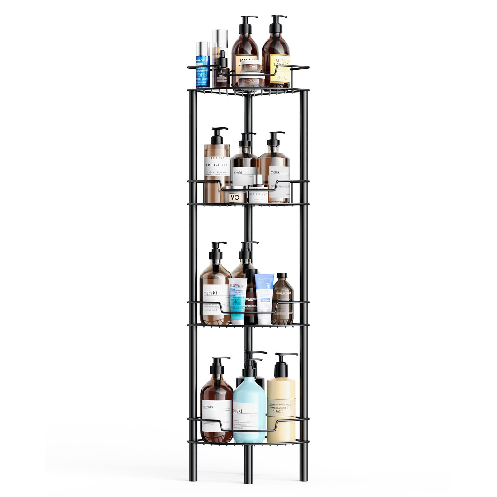 Rebrilliant 4 Tier Rustproof Shower Organizer Shelf For Bathroom ...
