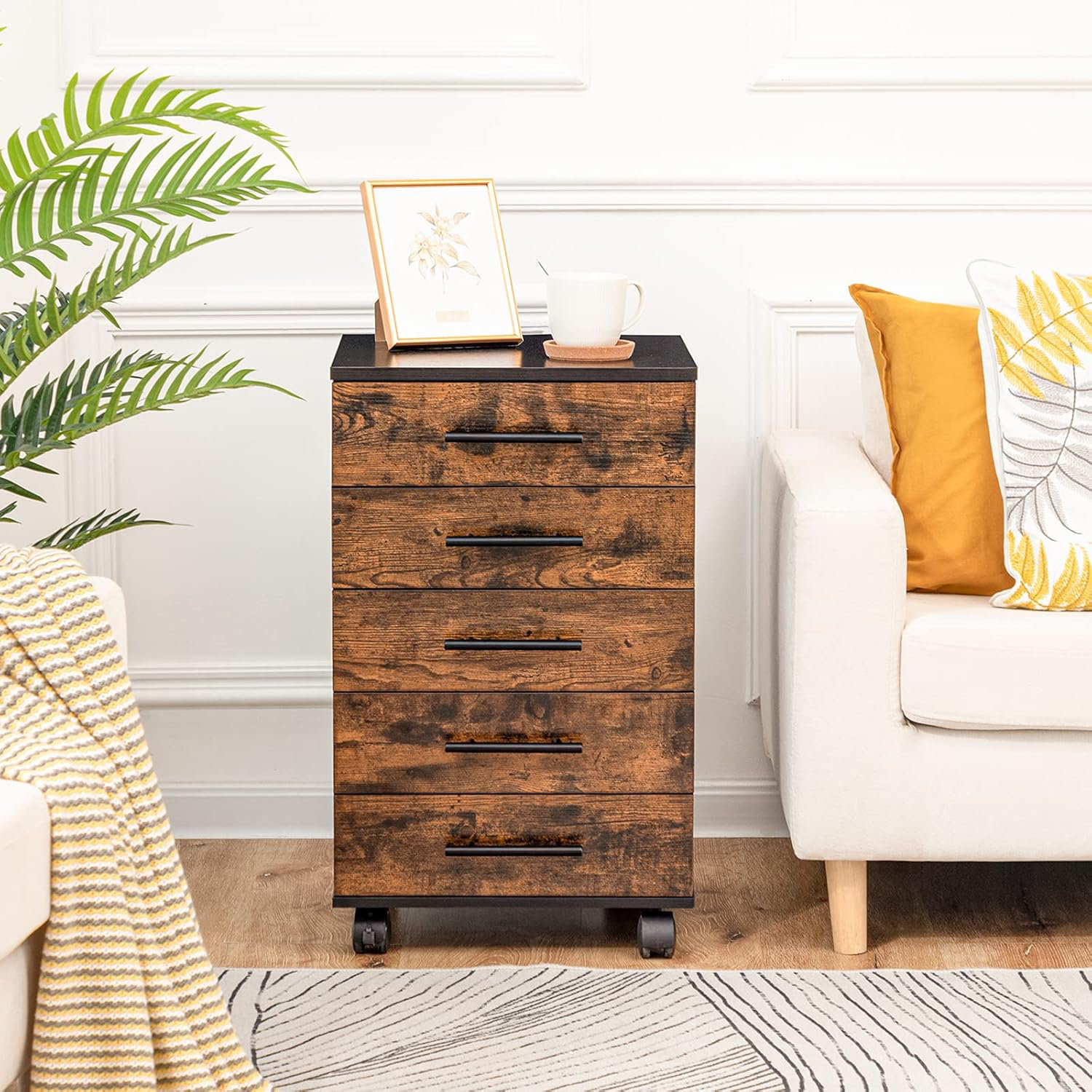 Millwood Pines 5-Drawer File Cabinet, Office Cabinet Chest, Filing ...