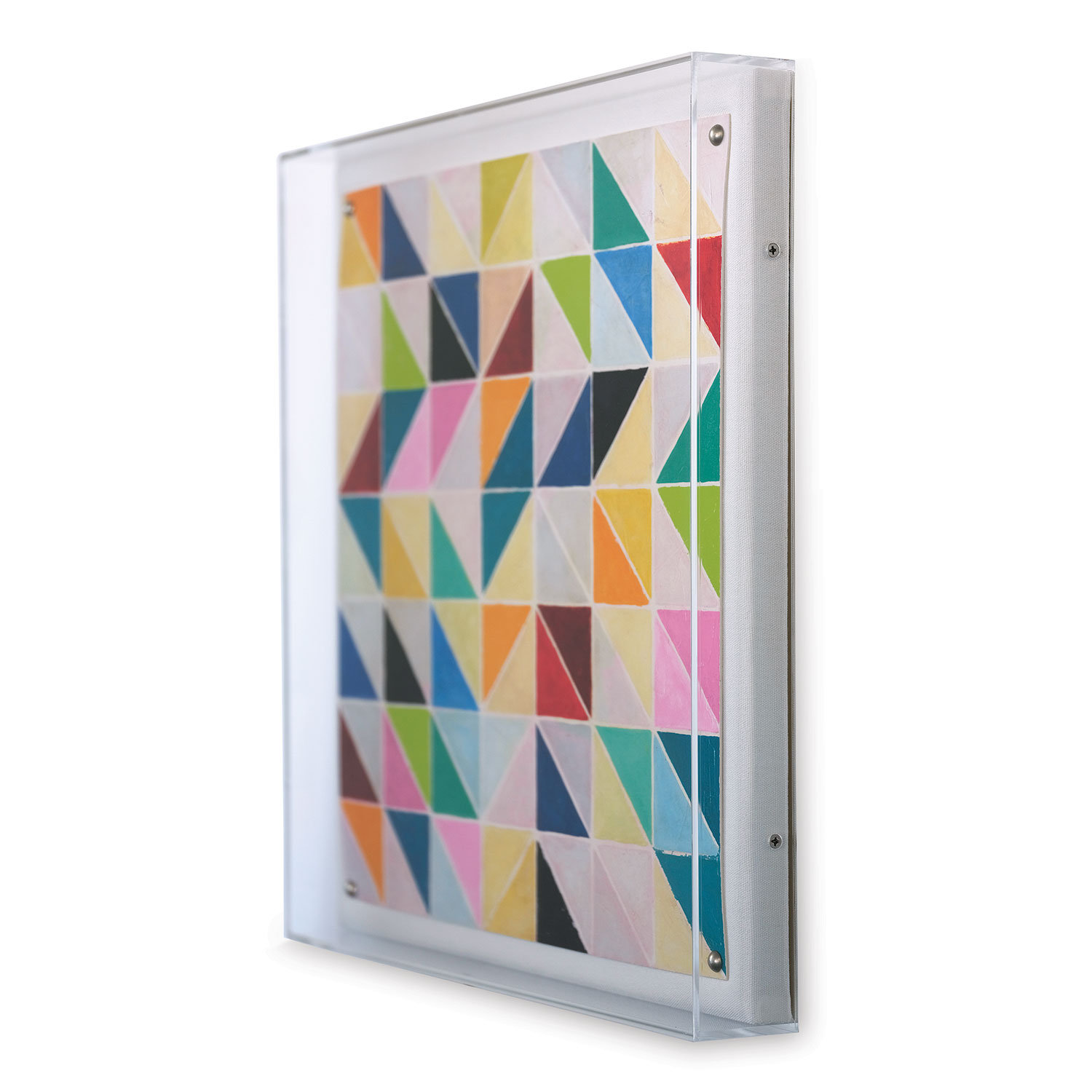 Port 68 Multifaceted Triangles - Shadowbox Painting - Wayfair Canada