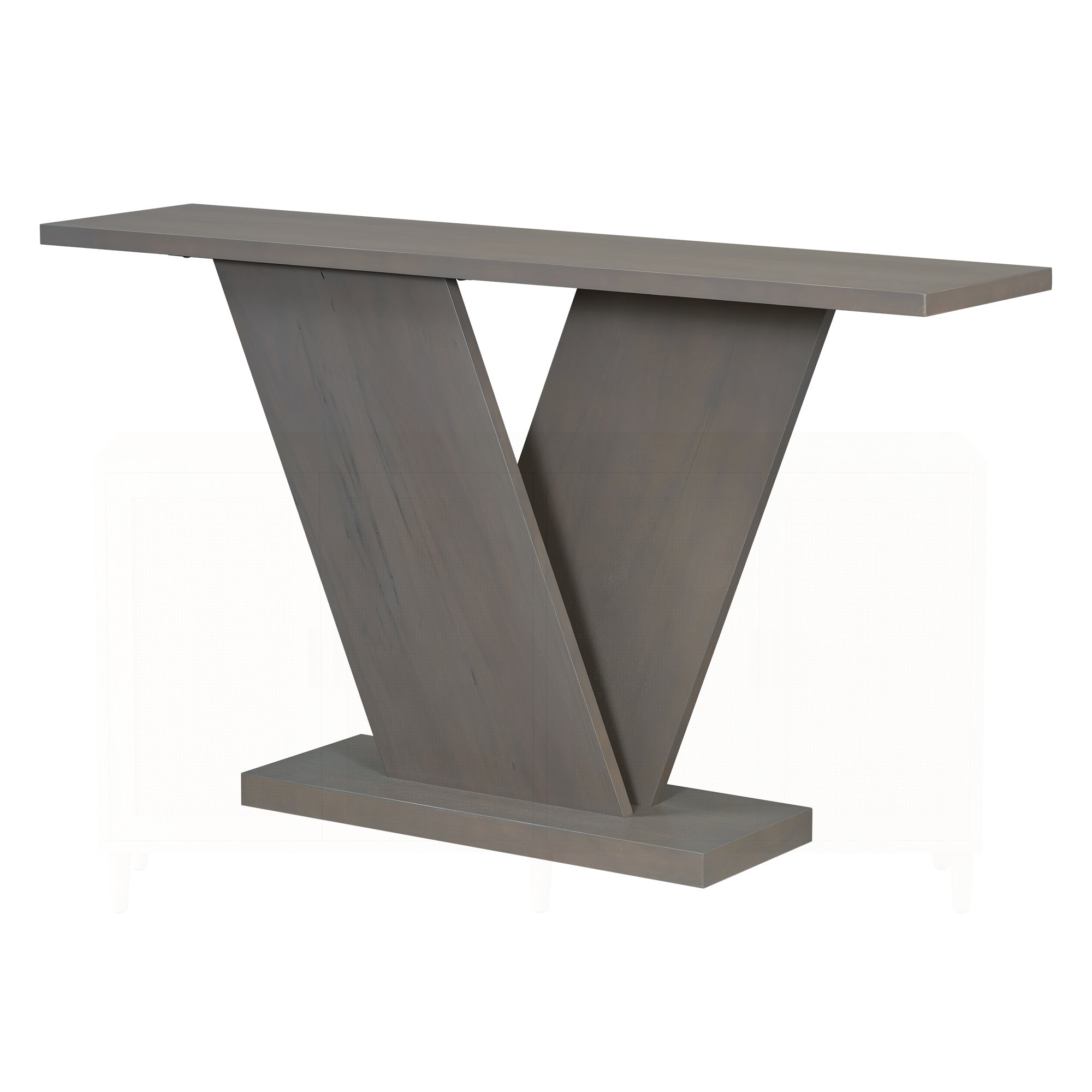 Ivy Bronx Versatile Mirod Console Table with Natural Veneer and V-Base ...